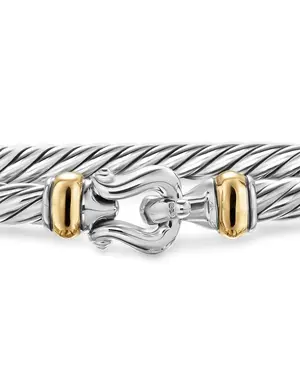 David Yurman Cable Flex Buckle Bracelet - Silver/gold