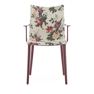 KARTELL H. H.h. Upholstered Fabric Chair - Burgundy/dragonfly