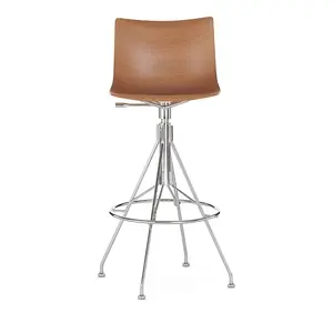 KARTELL C. Koya Stool - Dark Wood/chrome
