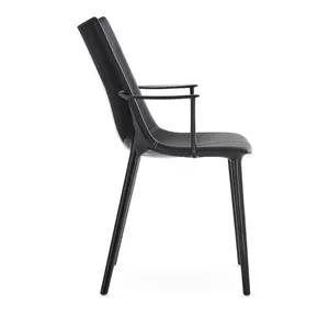 KARTELL H. H.h. Leather Chair - Black/black