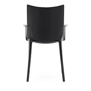 KARTELL H. H.h. Leather Chair - Black/black