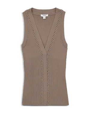 REISS Lanette Craft Stitch Vest Top