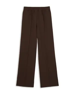REISS Side Stripe Wide Leg Pants - Chocolate