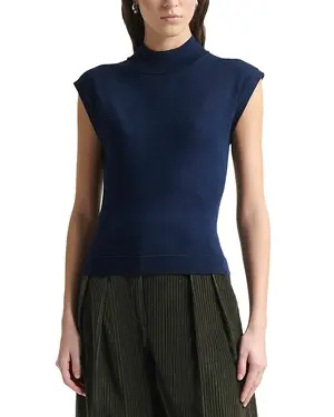 Altuzarra Gabe Wool Silk Mock Neck Sweater