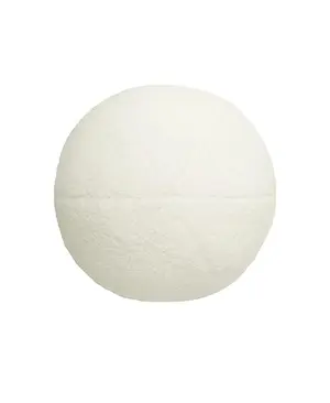 TOV FURNITURE Boba Faux Shearling 9 Ball Pillow - Cream