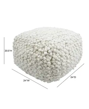 TOV FURNITURE Cathy Woven Pouf