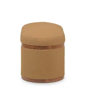 TOV FURNITURE Olivier Oval Storage Ottoman - Peach
