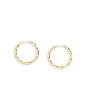 ALLSAINTS Rope Chain Hoop Earrings - Silver