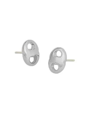 Tory Burch Gemini Link Stud Earrings - Silver