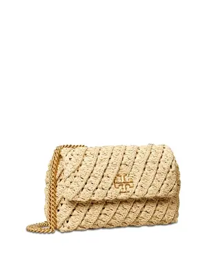 Tory Burch Kira Crochet Small Convertible Crossbody - Natural