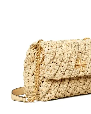 Tory Burch Kira Crochet Small Convertible Crossbody - Natural