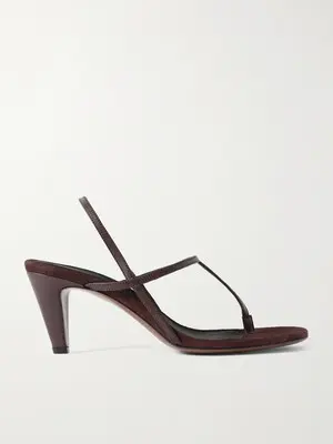 NEOUS Leather Slingback Sandals - Brown