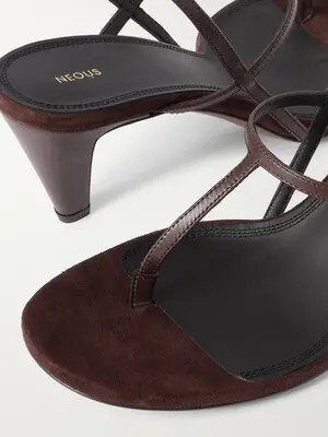 NEOUS Leather Slingback Sandals - Brown