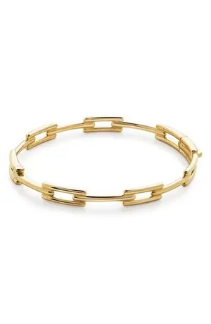 Monica Vinader Skinny Signature Link Bangle - 14kt Solid Gold