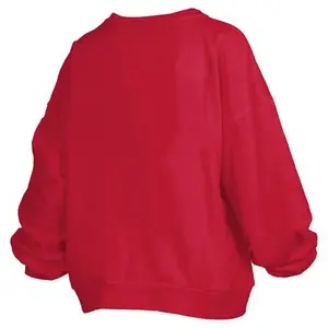 PRESSBOX Wisconsin Badgers Oversized Pullover Sweatshirt - Red