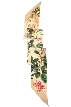 ELIZABETTA Ornellaskinny Silk Scarf - Beige