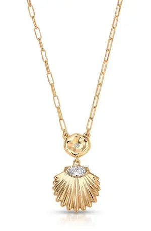 Ettika Scallop Pendant Necklace