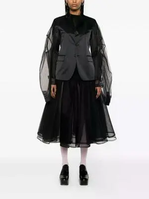 Comme Des Garçons Tulle-inserts Blazer