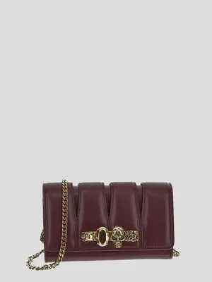 Alexander McQueen Alexander McQueen Four Ring Quilted Clutch - Red