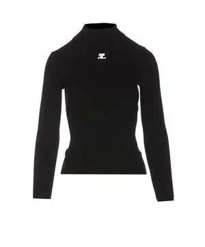 COURREGES Courreges Black Reedition Knit Top - Black