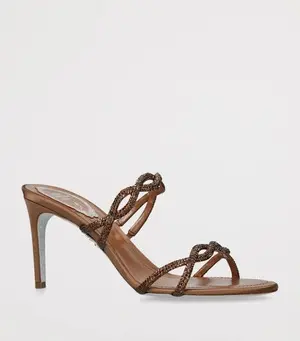 Rene Caovilla Satin Crystal Sandals 80
