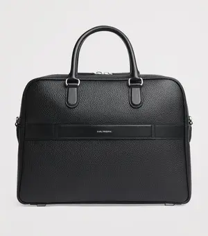 CARL FRIEDRIK Leather Dunloe Briefcase - Black