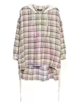 Undercover Checked Hoodie - Neutrals