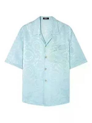 Versace Barocco Jacquard Shirt - Blue