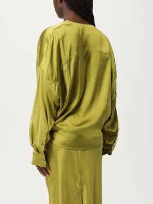 Dries Van Noten Satin Blouse - Olive