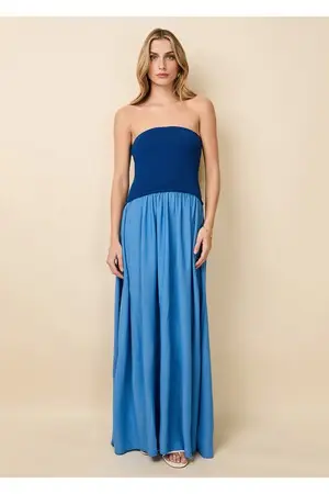 Solid & Striped Strapless Dresses