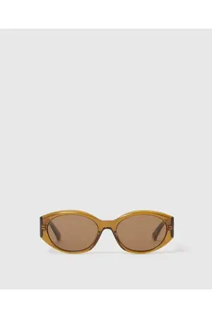 Stella McCartney Logo Oval Sunglasses - Green