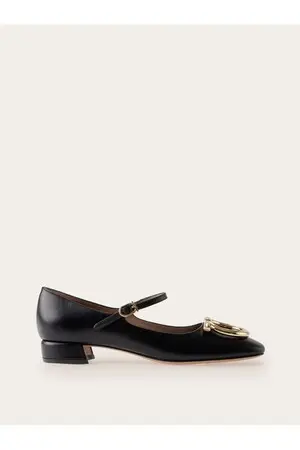 FERRAGAMO Maxi Gancini Mary Jane - Black
