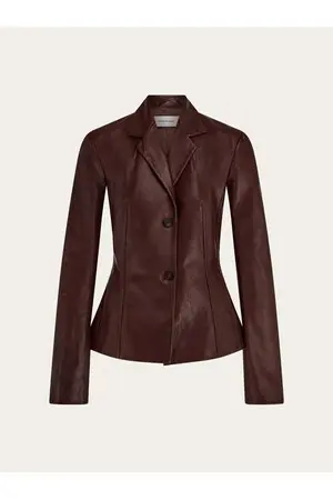 FERRAGAMO Leather Blazer Jacket
