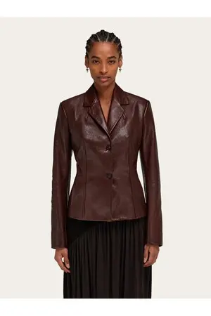 FERRAGAMO Leather Blazer Jacket