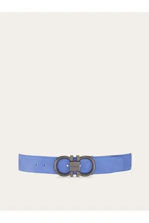 FERRAGAMO Adjustable Gancini Belt - Blue