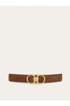 FERRAGAMO Adjustable Gancini Belt - Gold