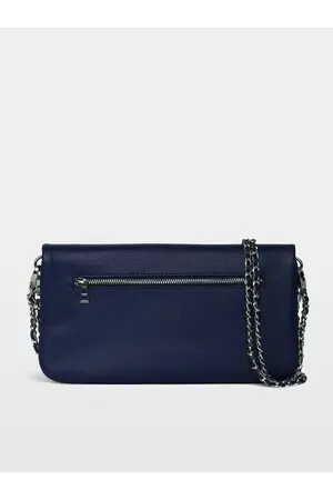 Zadig&Voltaire Grained Leather Pochette With Chain Strap