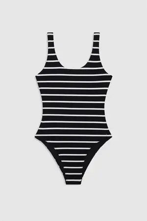 ANINE BING Jace Striped One-Piece Swimsuit Stripe