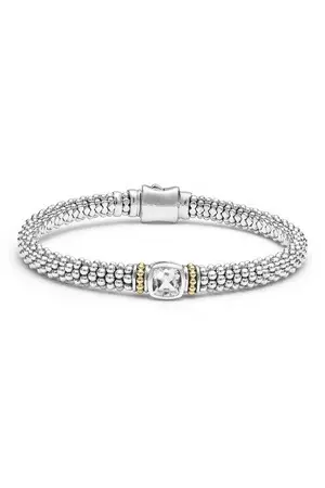 Lagos Rittenhouse Topaz Caviar Bracelet - White