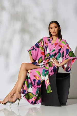 Natori Daido Robe - Pink / Purple