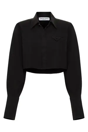 GERGANA IVANOVA Maya Cropped Button-up Top