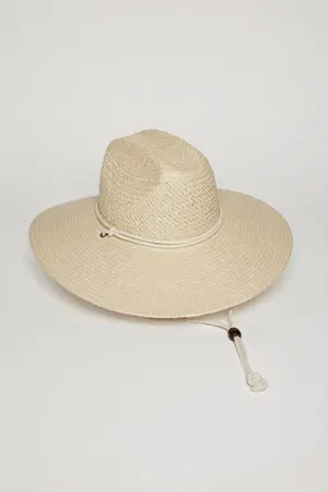 Velvet By Graham & Spencer Woven Paper Straw Surfer Hat - Natural
