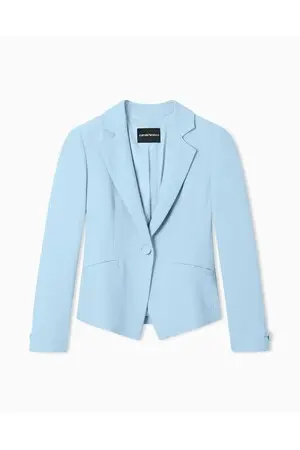Emporio Armani Cady Crêpe Jacket With Lapels - Red