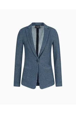 Women's Textured Single Breasted Blazers