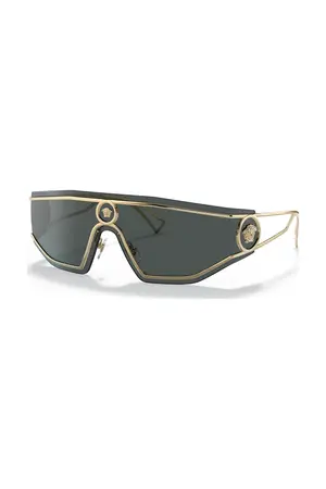 Versace Irregular Sunglasses With Adjustable Nosepads - Gold
