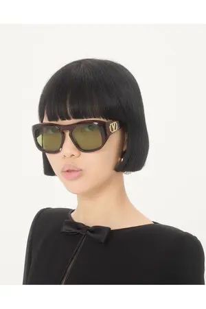 Valentino Garavani Rectangular Sunglasses - Green