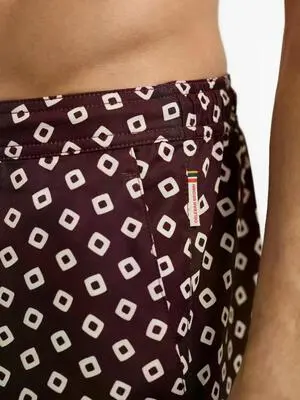 Orlebar Brown Geometric-print Swim Shorts - Red