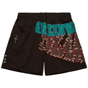 TRAVIS SCOTT Cactus Jack X Mitchell & Ness Tulane University Shorts