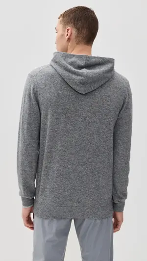 Greyson Cashmere Blend Hoodie Sweater - Smoke Heather
