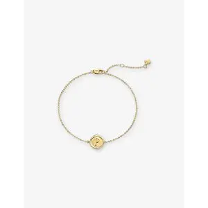 Monica Vinader Mini Initial P Stamp Bracelet - Gold